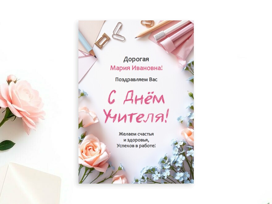 Шаблон листовки №55295 - праздники, школа, учителя - скачать листовку ...